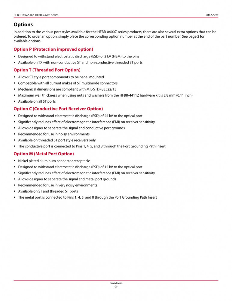 HFBR-1412TZ datasheet page 3