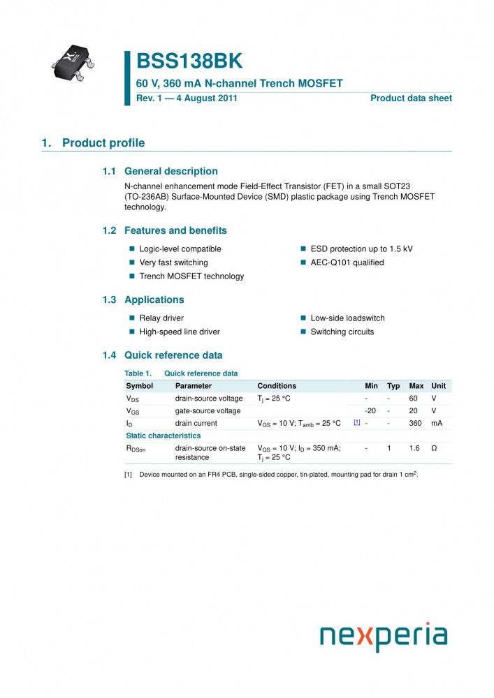 BSS138BK,215 datasheet page 1