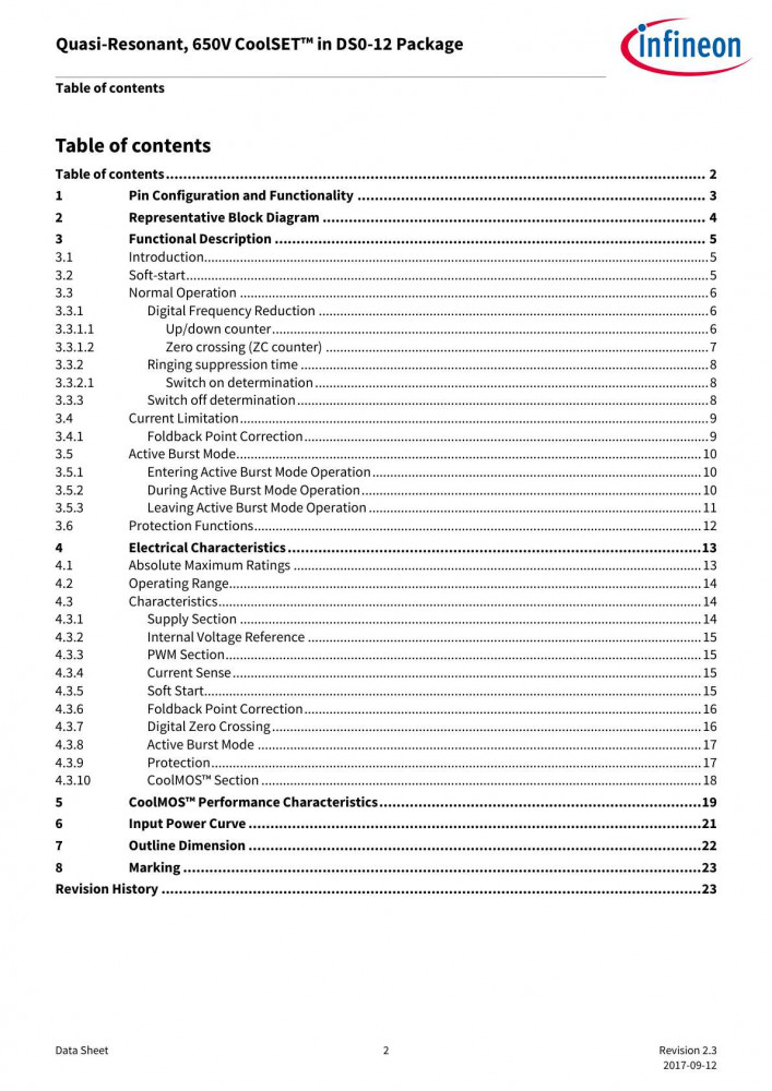 ICE2QR4765G datasheet page 2