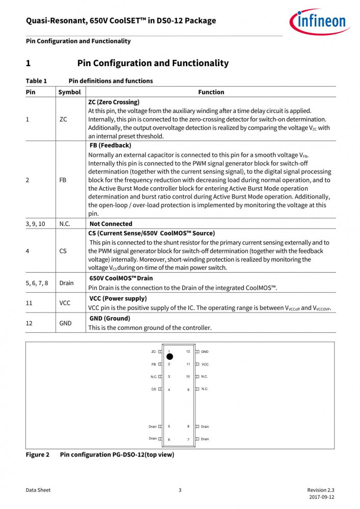 ICE2QR4765G datasheet page 3