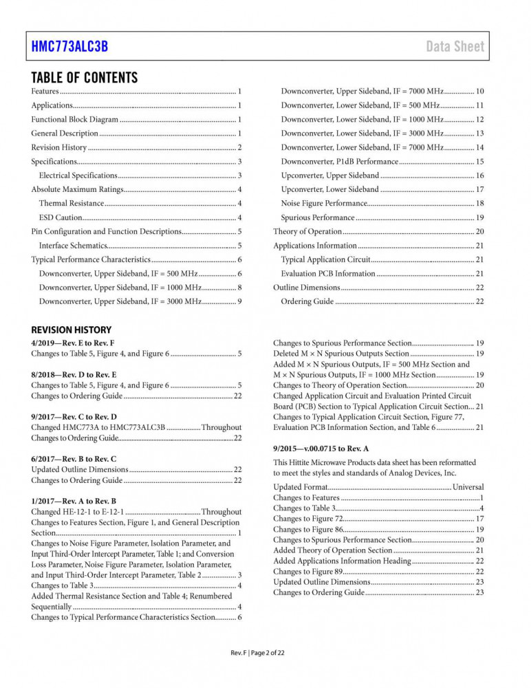 HMC773ALC3B datasheet page 2