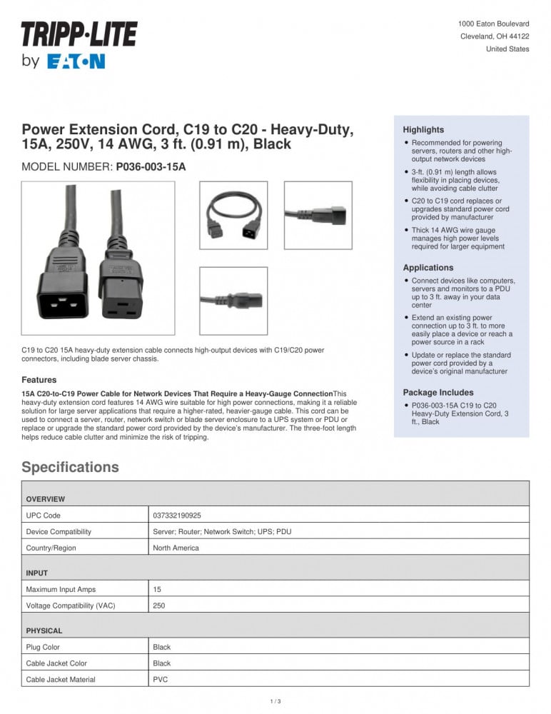 P036-003-15A technical document page 1