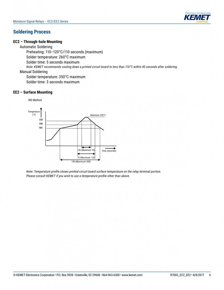 KEMET EC2 EE2 datasheet page 6
