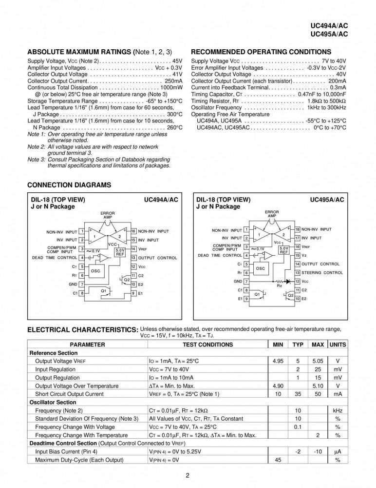 UC494AJ/B technical document page 3