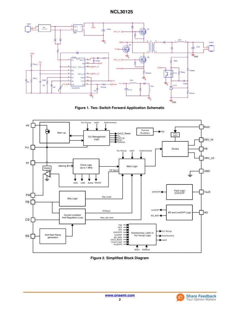 NCL30125 datasheet page image 2
