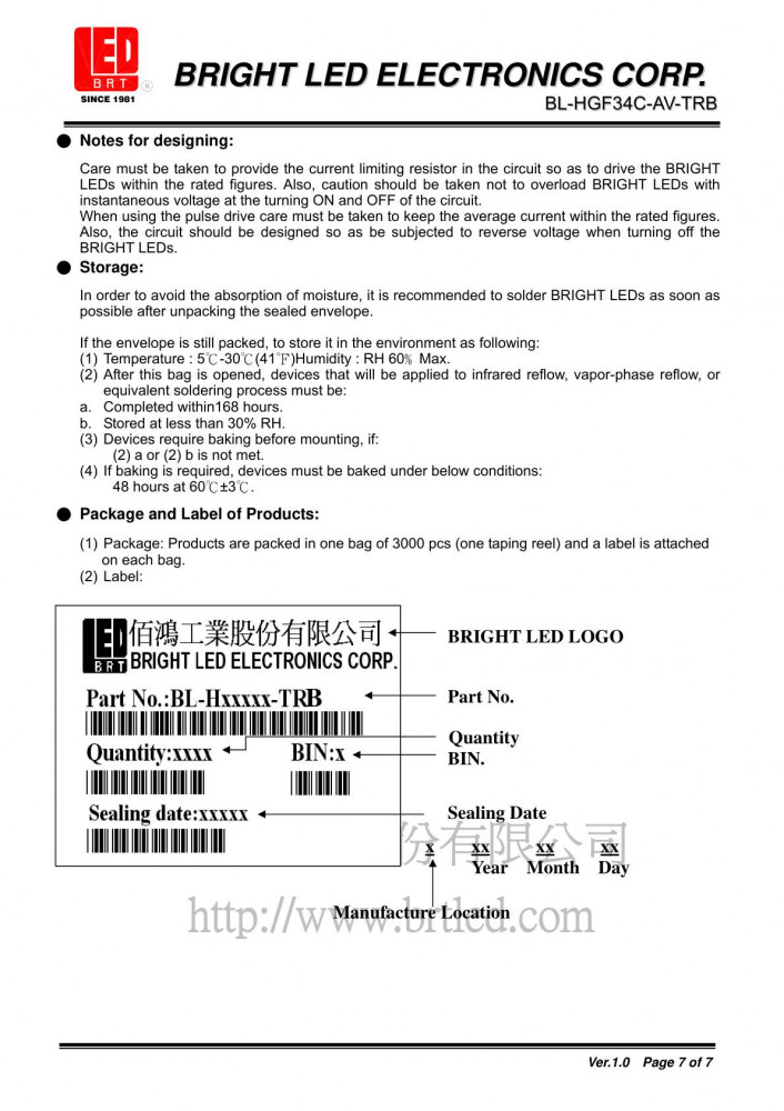 BL-HGF34C-AV-TRB datasheet page 7