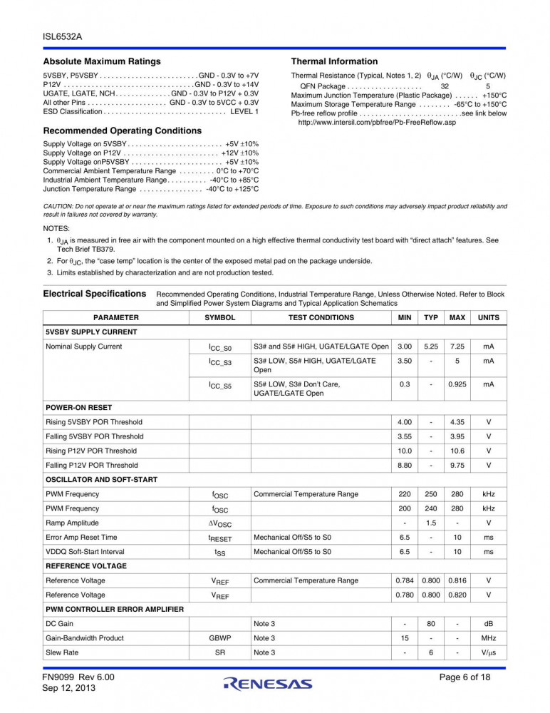 ISL6532A datasheet page 6