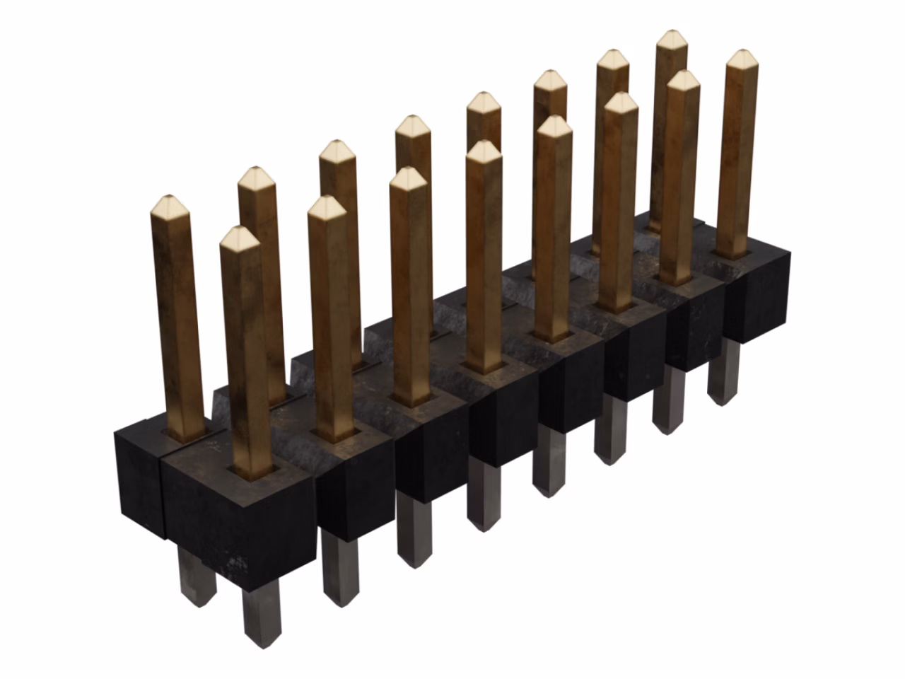 C-Grid Header, 2.54mm Pitch, Through Hole, Dual Row, Vertical, 16 Circuits, 0.38µm Gold (Au) Plating, Tray Packaging, Lead-Free for sale