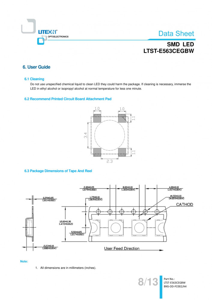 LTST-E563CEGBW datasheet page 9