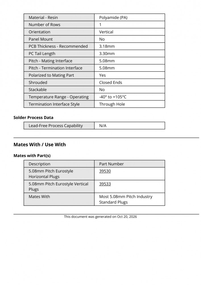 MOLEX 395316009 technical document image, page 3