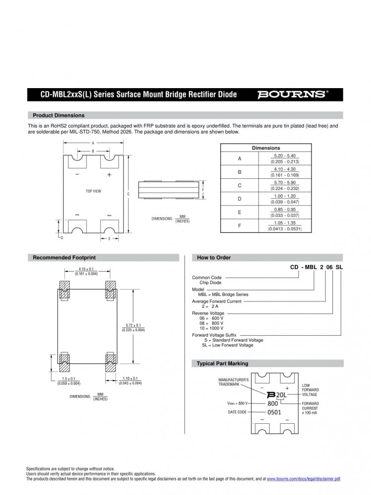 BOURNS CD-MBL210S datasheet page 3