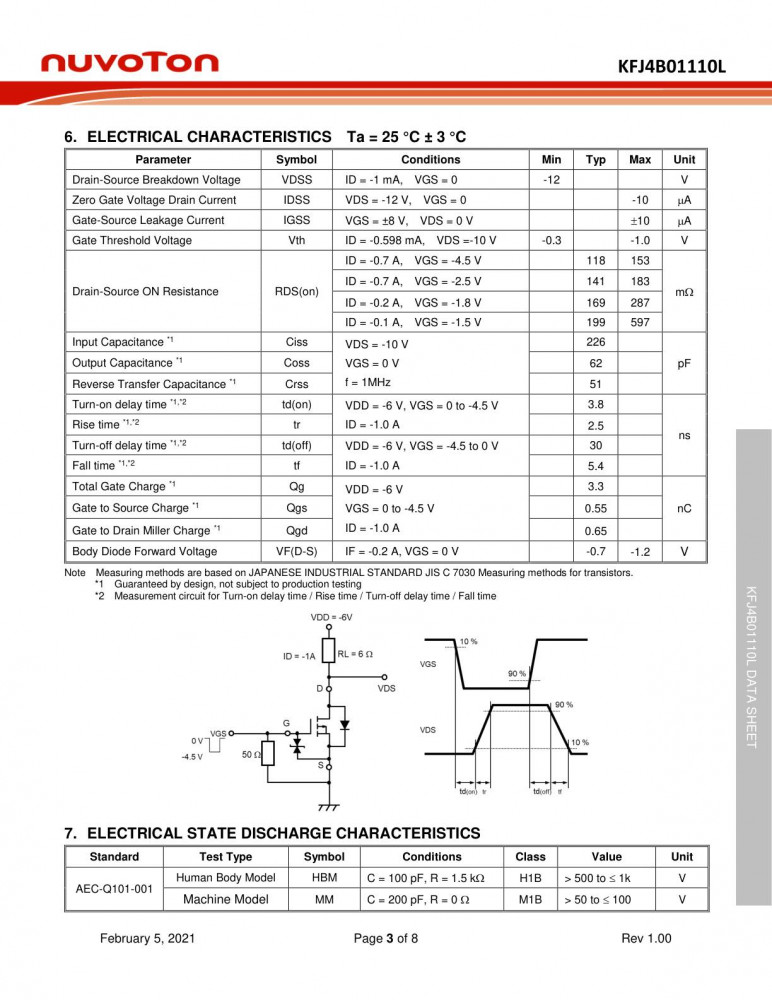 KFJ4B01100L datasheet page 3