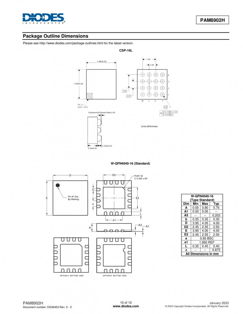 PAM8902H datasheet page 10