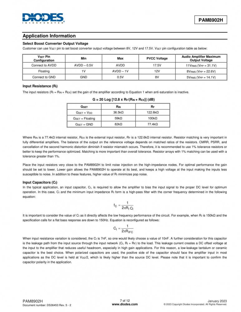 PAM8902H datasheet page 7
