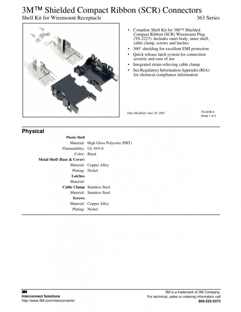 3M 36310-3200-008 technical document page 1
