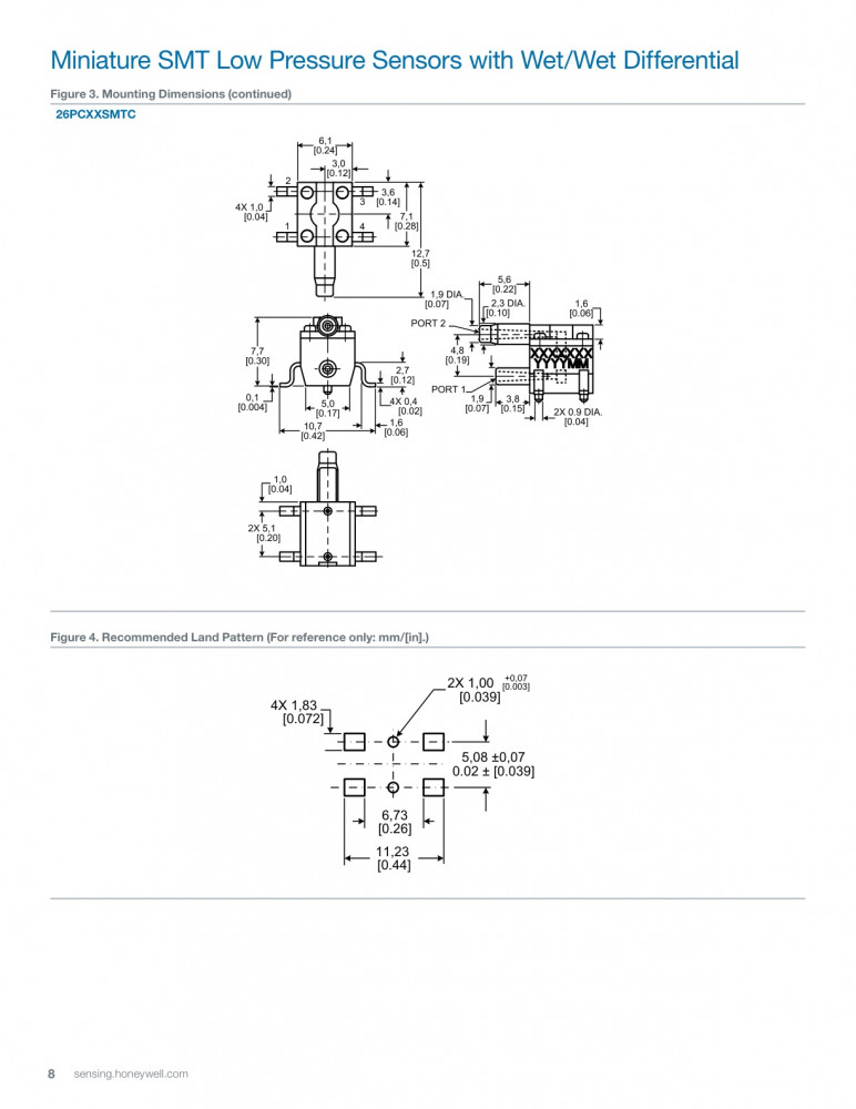 Honeywell 26PC15SMT datasheet page 8
