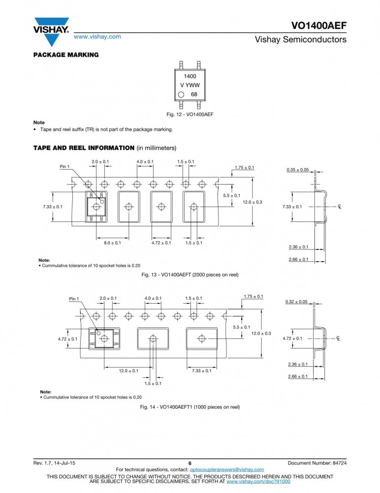 VO1400AEFTR datasheet page 6