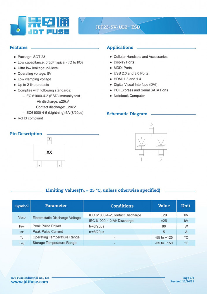 JET23-5V-UL2 datasheet page 2