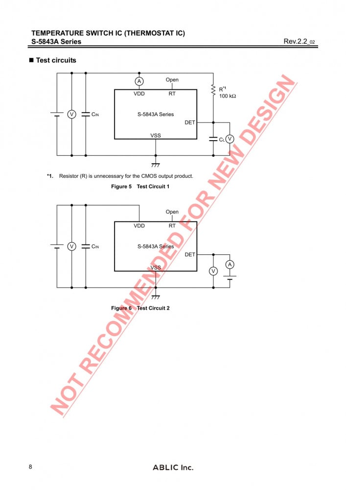ABLIC S-5843A Series datasheet page 8
