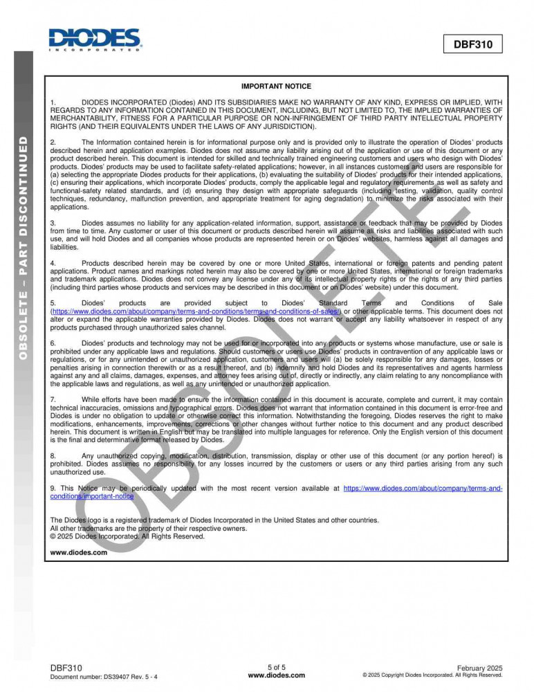DBF310-13 datasheet page 5