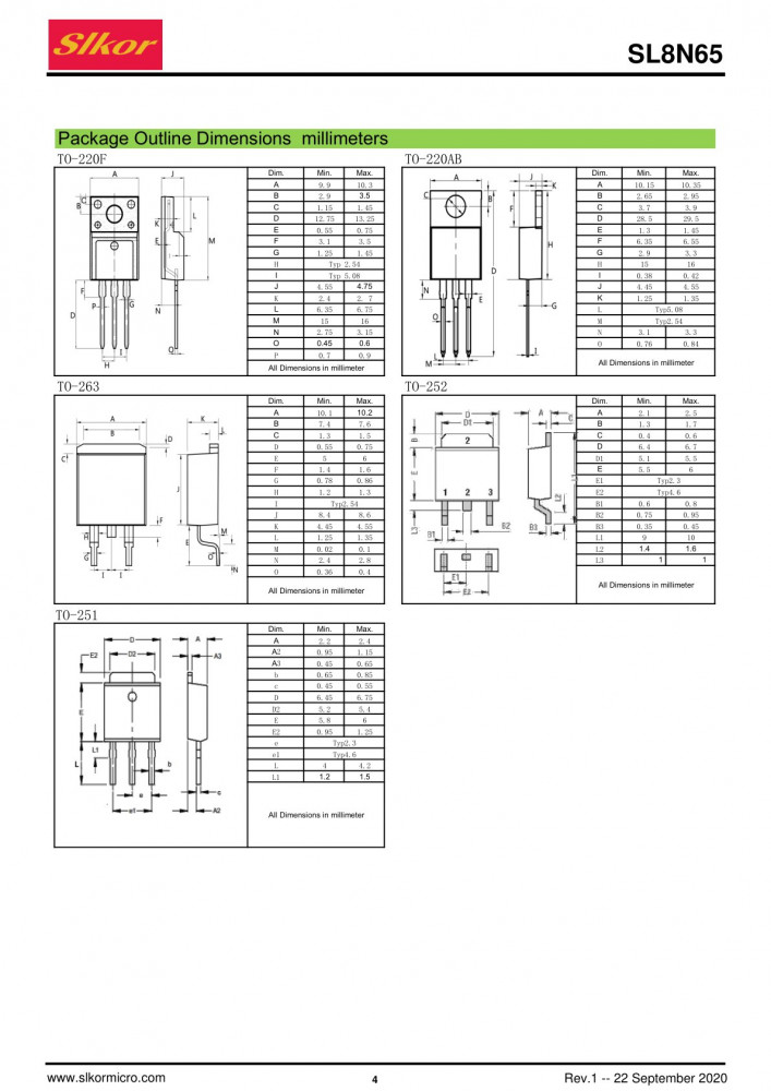 SL8N65F datasheet page 4