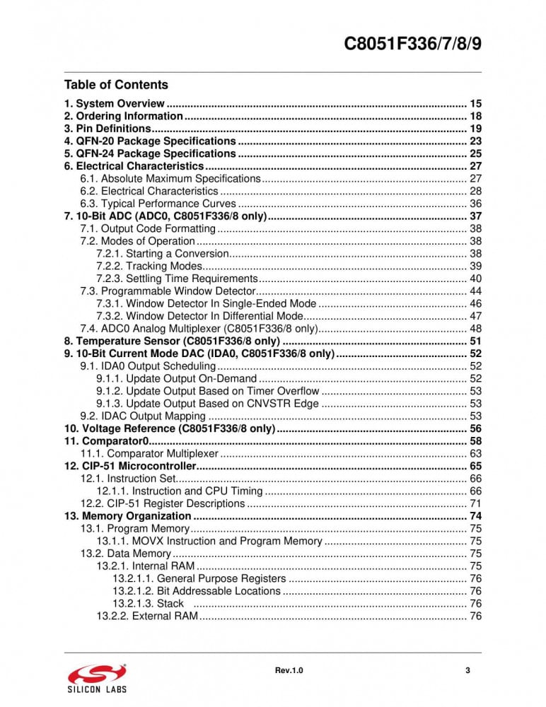 C8051F336-GMR technical document page 3