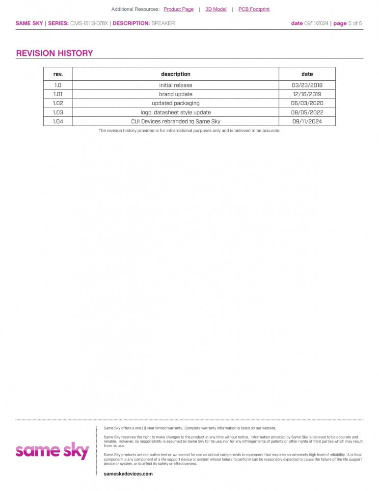 CMS-151135-078L100 technical document page 5