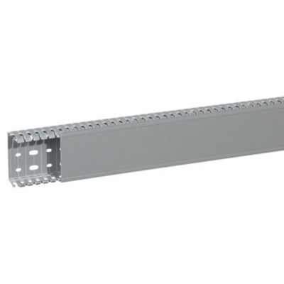 Cable ducting (base + cover) Transcab - 80x40 mm - grey RAL 7030 for sale