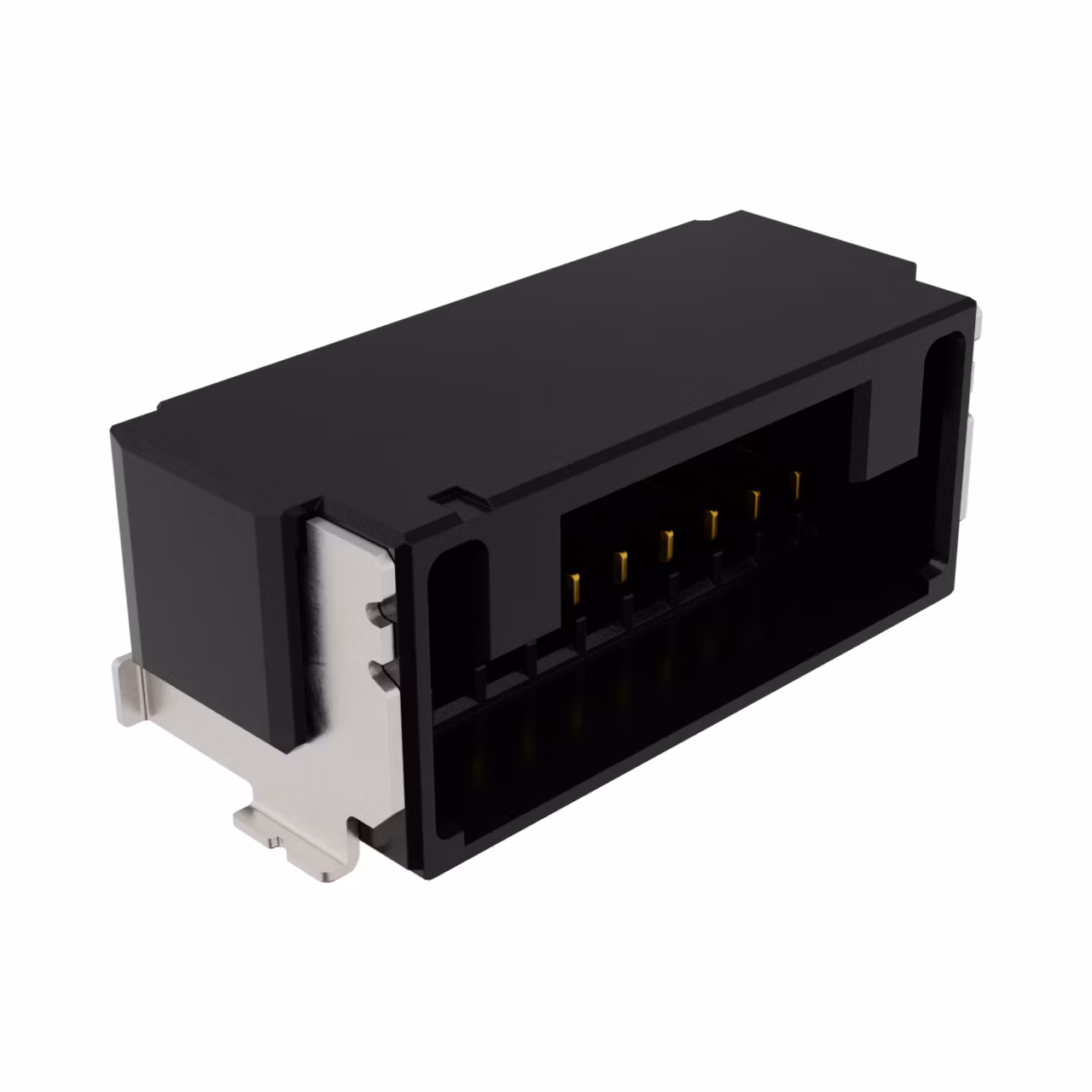 1.00mm Pitch, Rely-On PCB Header, Single Row, Right-Angle, Surface Mount, 0.38µm Gold (Au) Plating, Inner Positive Lock, 10 Circuits, Black for sale