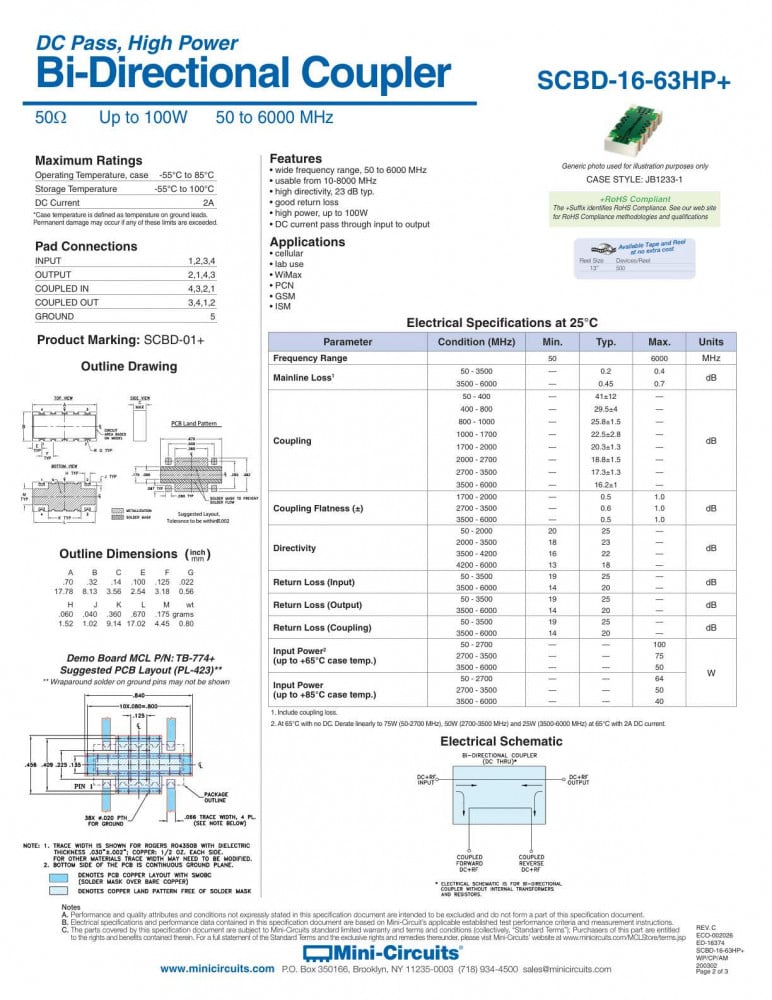 SCBD-16-63HP+ datasheet page 2