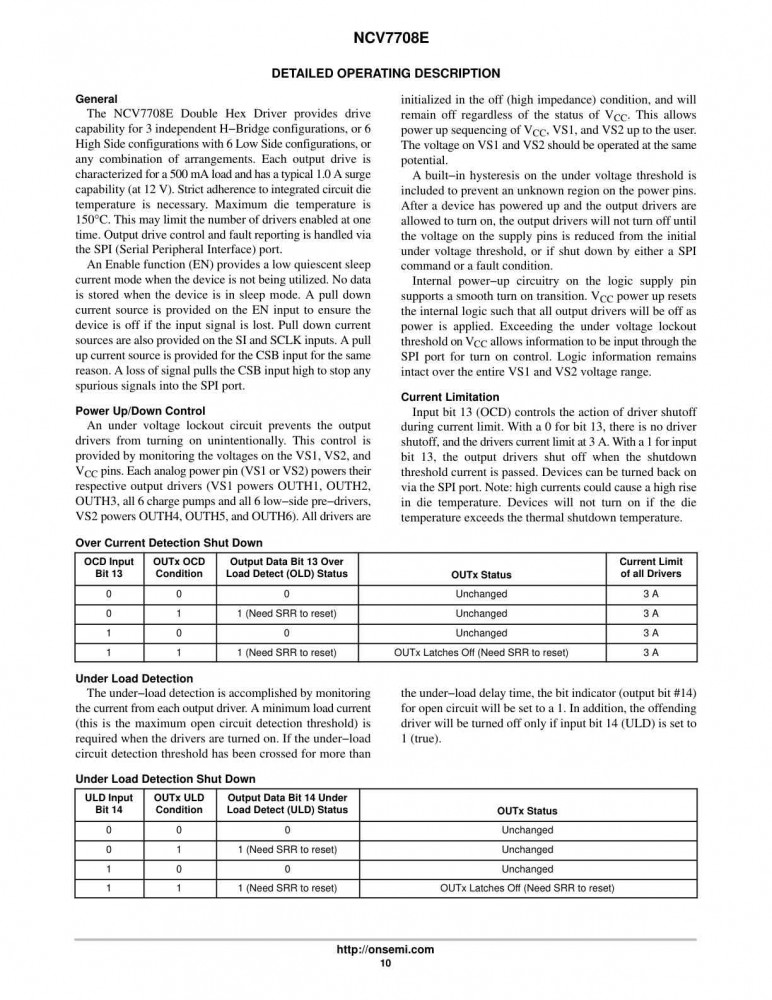 NCV7708E datasheet page 10