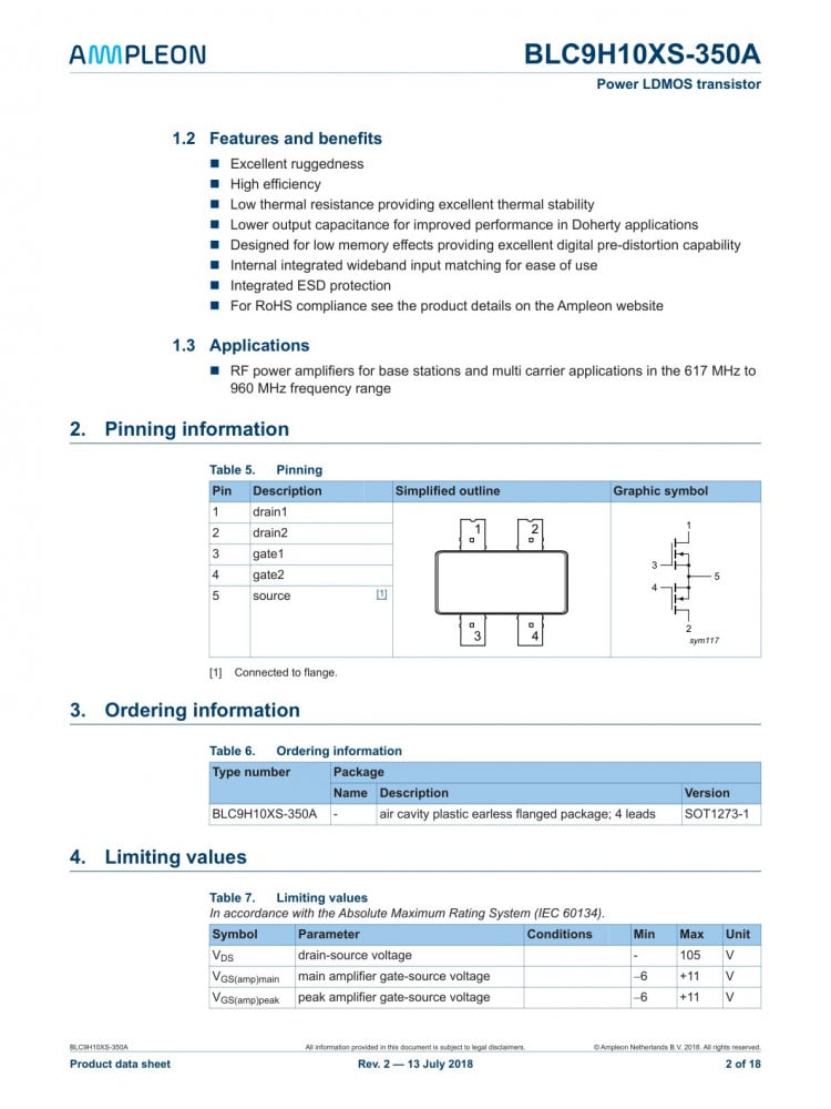 BLC9H10XS-350AZ datasheet page 2