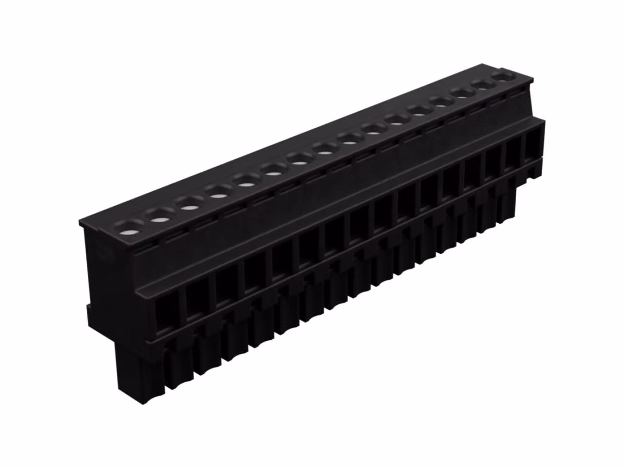 3.81mm Pitch Eurostyle Vertical Plug, with Standard Imprinting, Rear Wire Entry, Black, 16 Circuits for sale