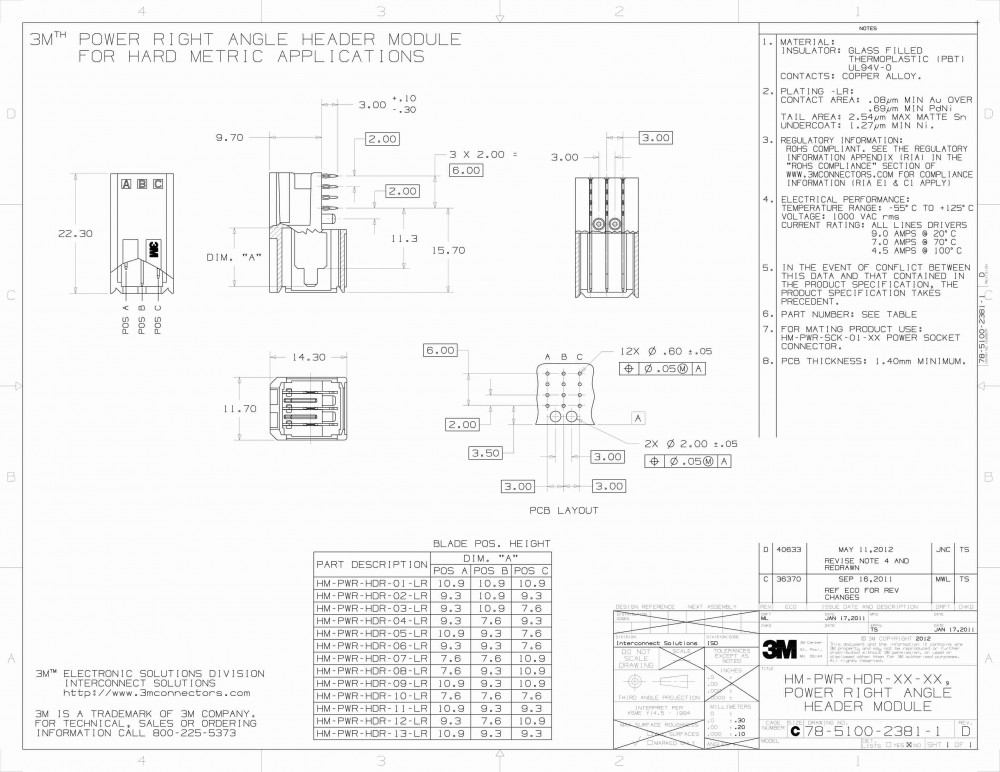 3M HM-PWR-HDR-02-LR technical drawing preview