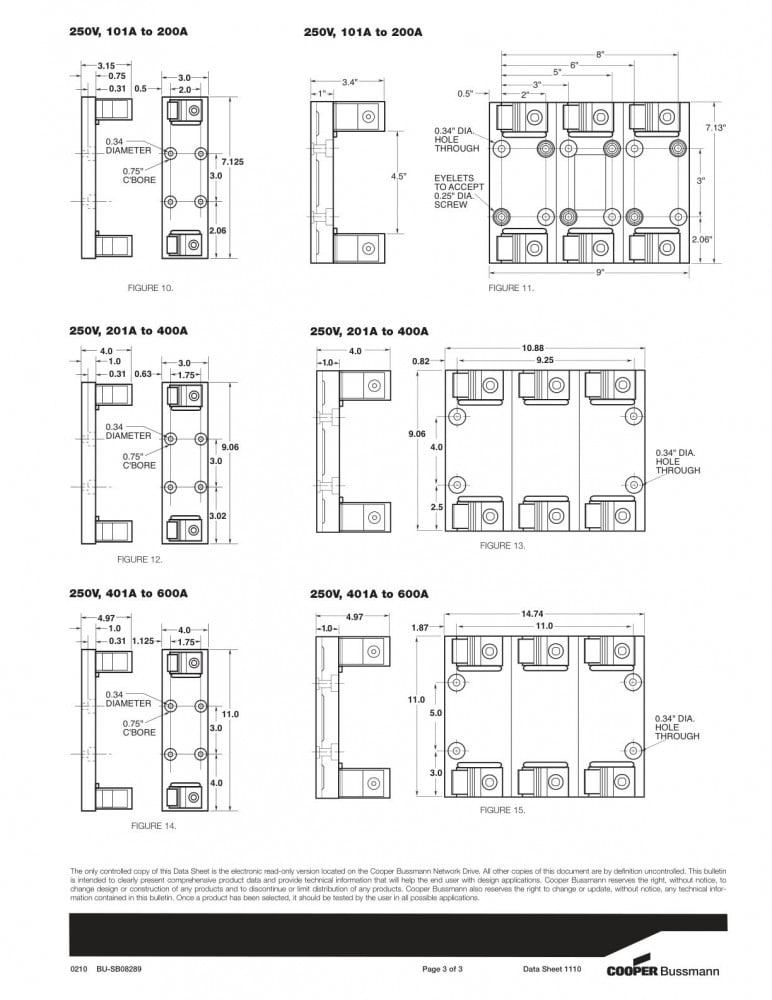 EATON R250 Series dimensional visual material