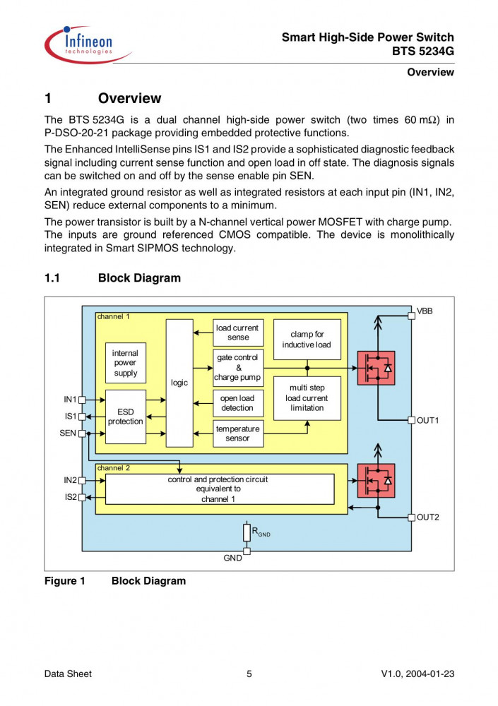BTS5234G datasheet page 5