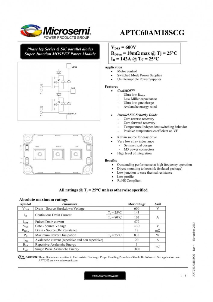 APTC60AM18SCG document page 1