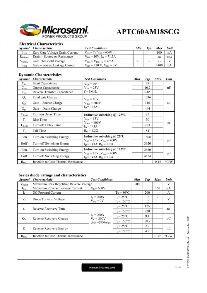 APTC60AM18SCG document page 2