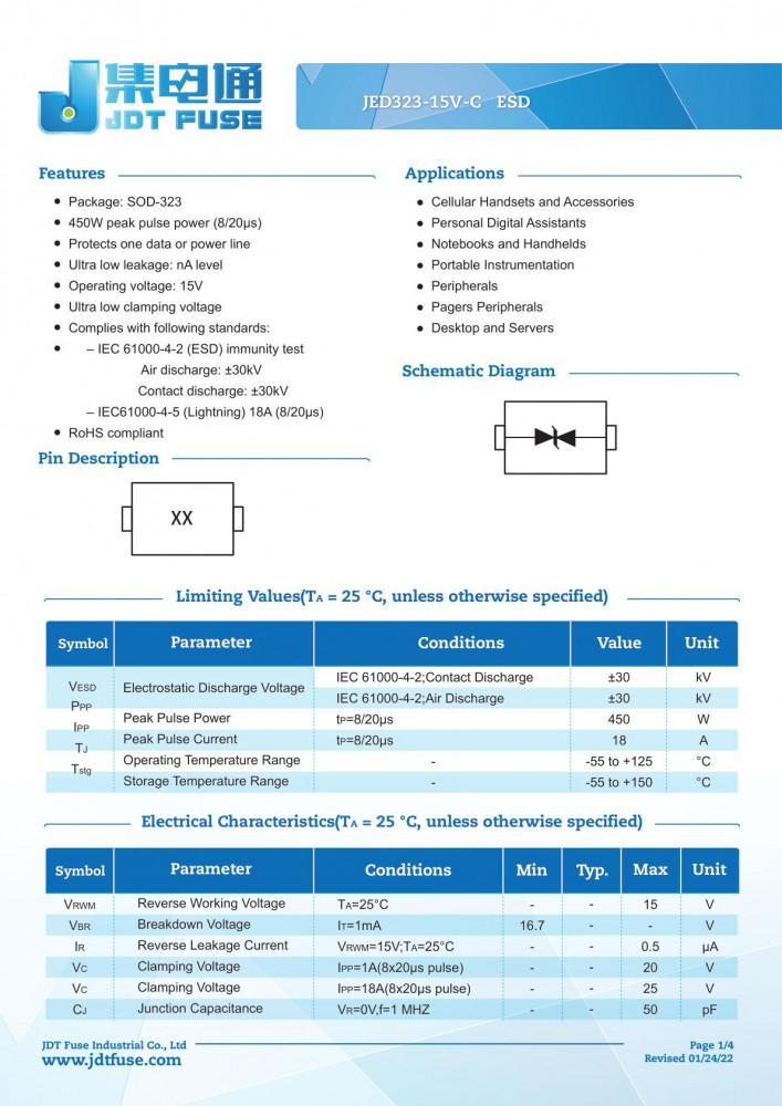JED323-15V-C datasheet page 2
