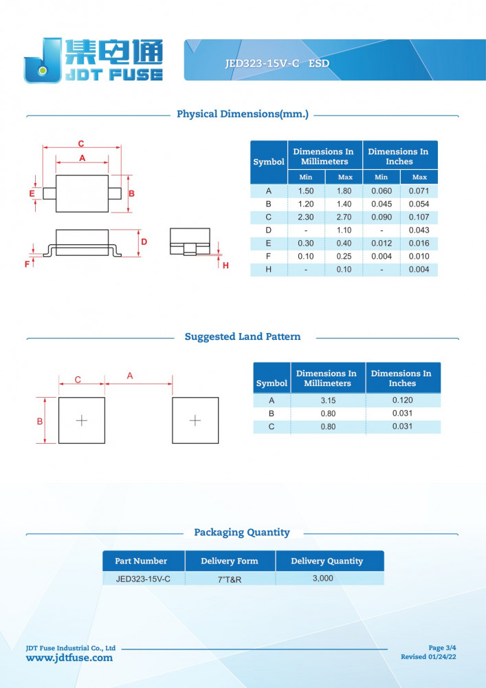 JED323-15V-C datasheet page 4