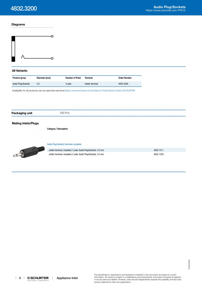SCHURTER 4832.3200 technical document page 2