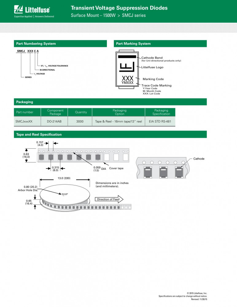Littelfuse SMCJ series datasheet page 6