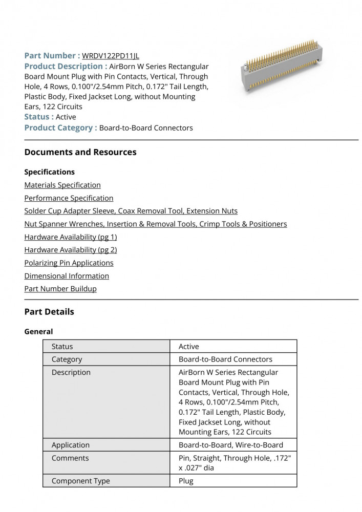 WRDV122PD11JL technical document image, page 1