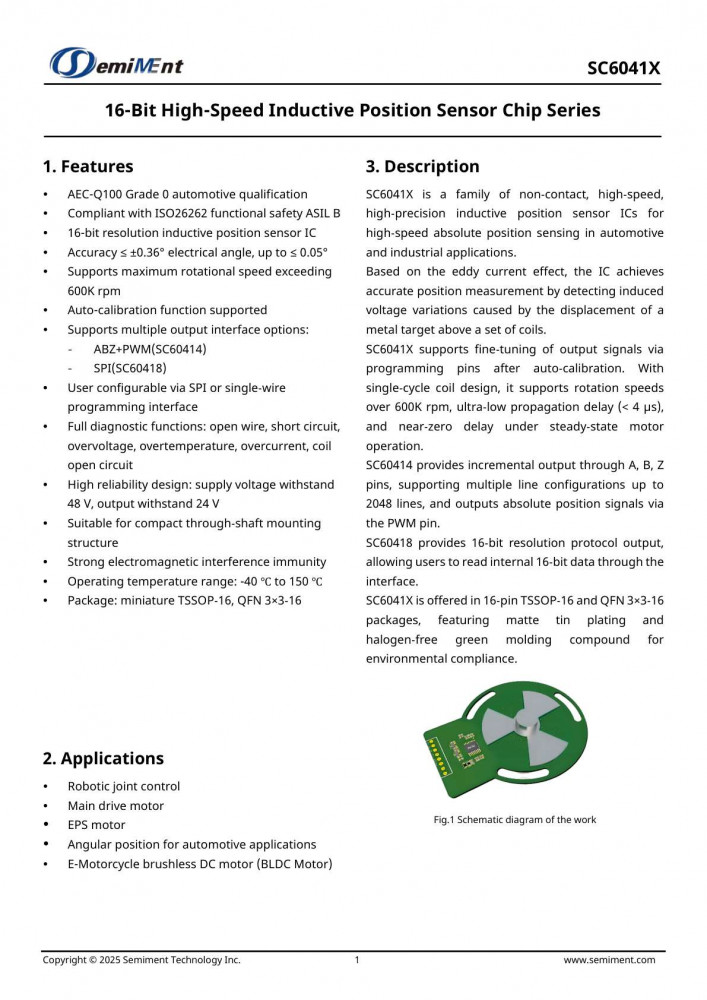 SC6041X datasheet page 1