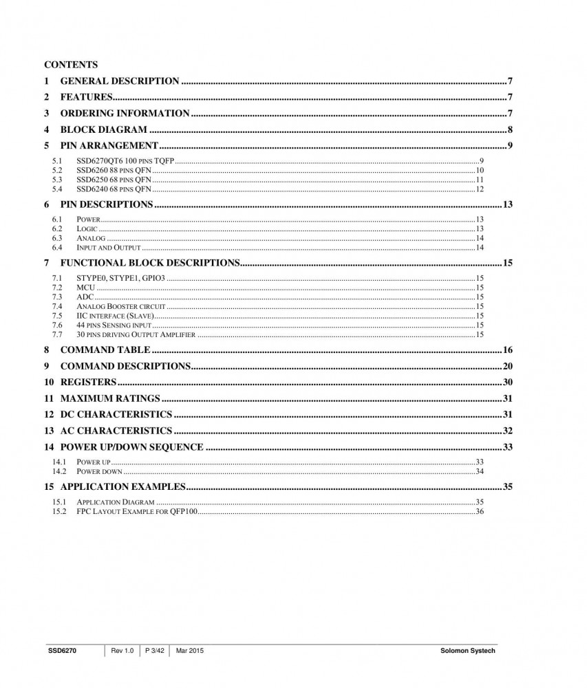 SSD6250 series datasheet page 3