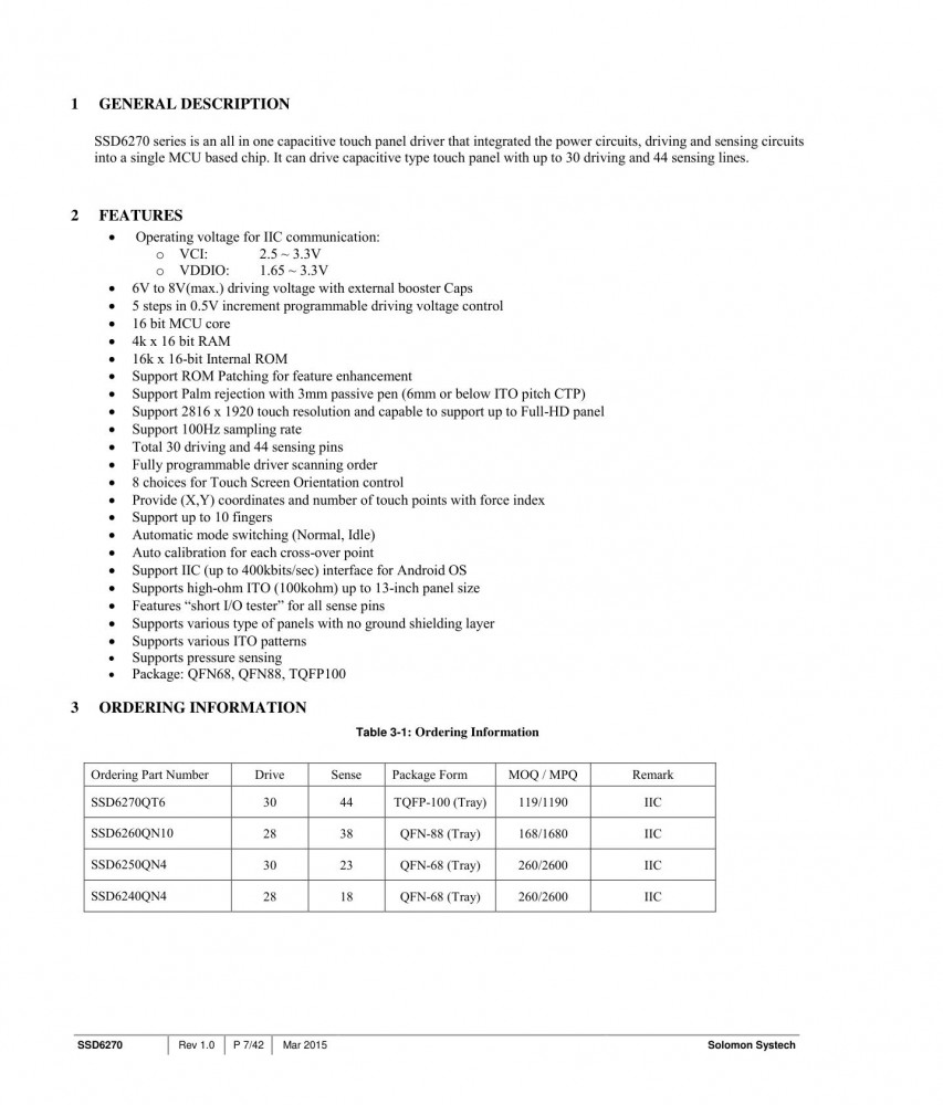SSD6250 series datasheet page 7