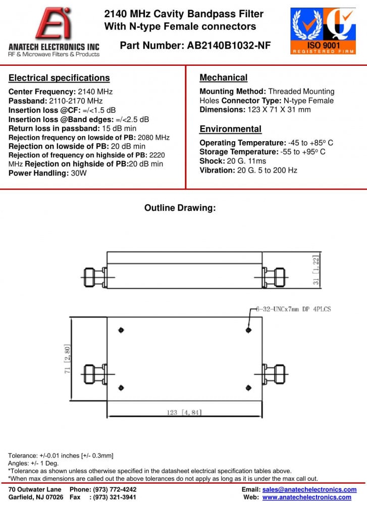AB2140B1032-NF technical document page 1
