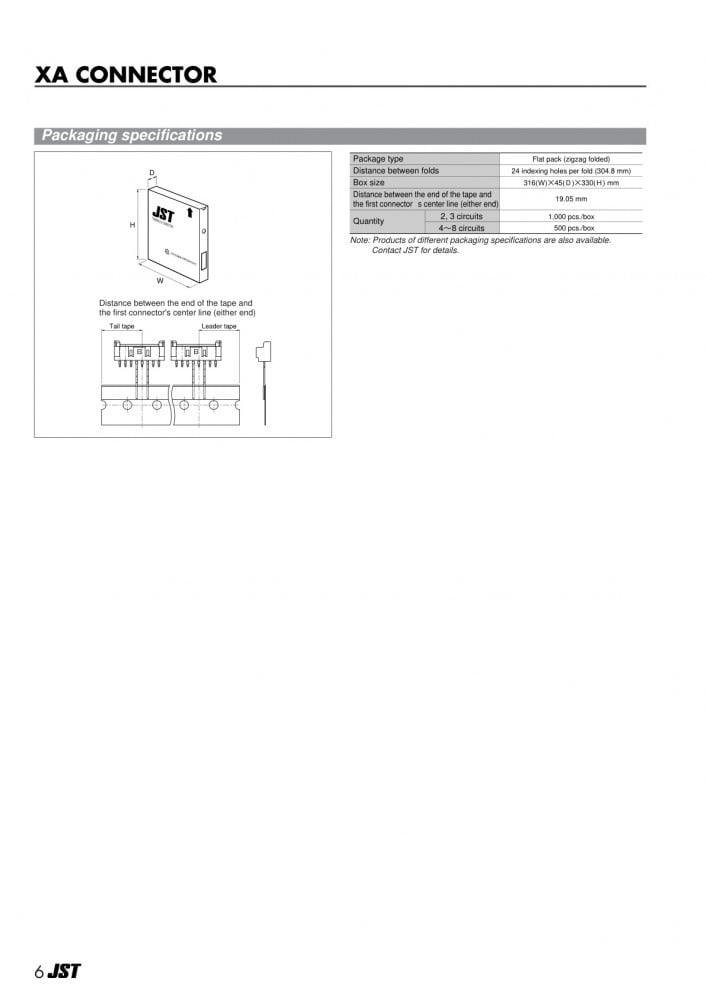 JST XMS-09V(N) datasheet page 6