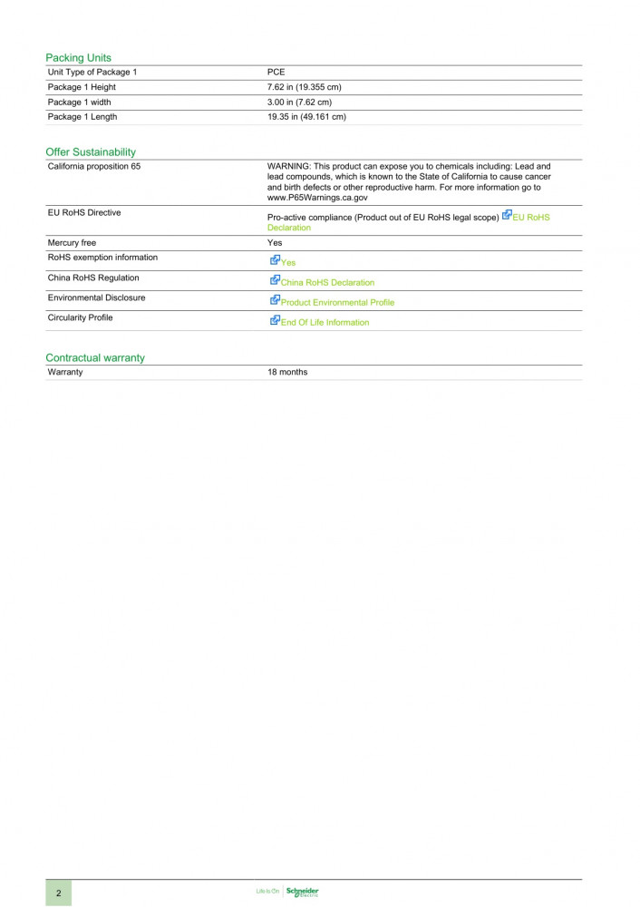 8501XB40 technical document page 2