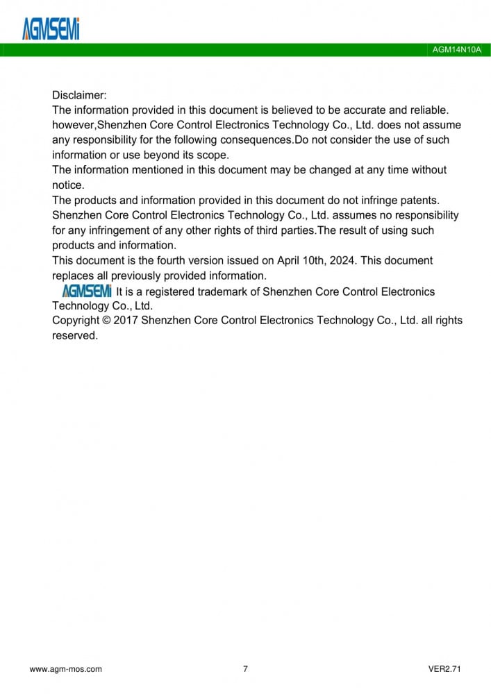 AGM14N10A datasheet page 7